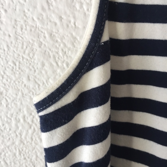 Anthropologie | Tops | Anthropologie Navy And Cream Collared Skipper ...